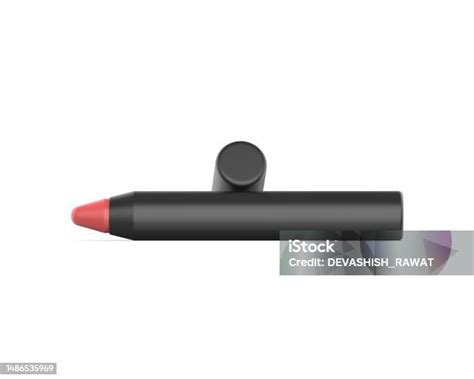 브랜딩 및 모형 템플릿을 위한 블랙 립 컬러 크레용 3d 렌더링 일러스트레이션 0명에 대한 스톡 사진 및 기타 이미지 0명
