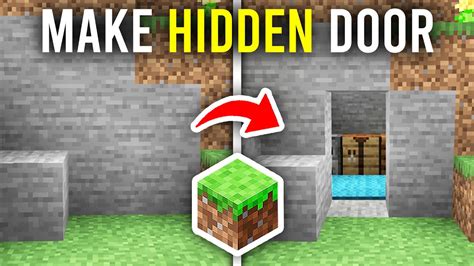 How To Make A Hidden Door In Minecraft Bedrock And Java Youtube