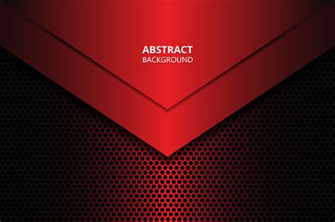 어두운 빨간 탄소 섬유와 추상적 인 배경 탄소 그리드의 빨간색 그라데이션 기하학적 모양 탄소 질감 패턴 삼각형에 대한 스톡 벡터 아트 및 기타 이미지 Istock