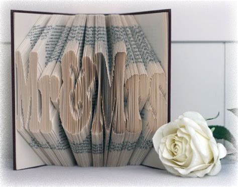 Book Folding Pattern Mr And Mrs Free Tutorial Gevouwen Boekkunst