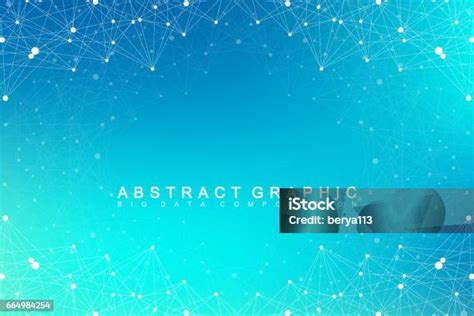 기하학적 인 그래픽 배경 분자 그리고 커뮤니케이션입니다 큰 화합물과 복잡 한 데이터입니다 관점 배경 막입니다 최소한의 배열입니다 디지털 데이터 시각화입니다 과학적인 자동