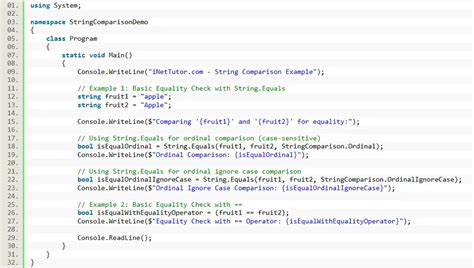 String Comparison In C Inettutor
