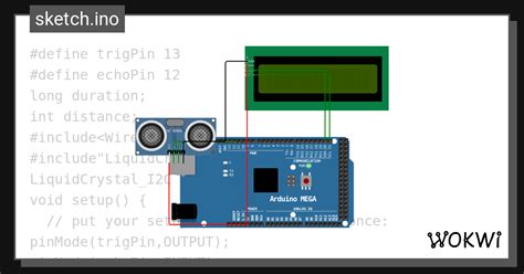 ultra sonic sensor wokwi esp32 stm32 arduino simulator