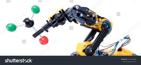 Plastic Model Industrial Robotics Arm Robot Stock Photo