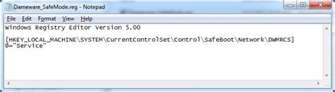 get dameware mini remote control to work in safe mode on remote pc