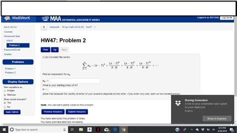 Solved Webwork Maa Mathematical Association Of America