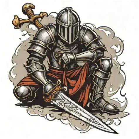 277 Knight Kneeling With Sword Tattoo Ideas In 2026 Blackink Ai