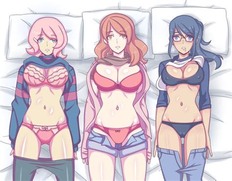 Rule 34 3girls Alexia Electrickronos Black Bra Black Panties Bra Cameltoe Celes