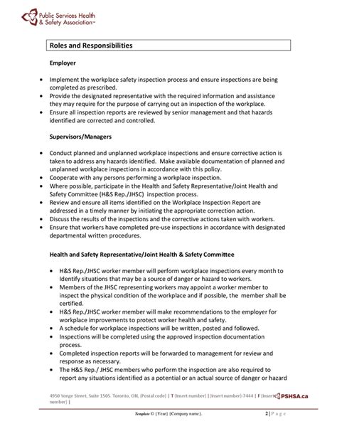 Company Health And Safety Program Template In Word And Pdf Formats