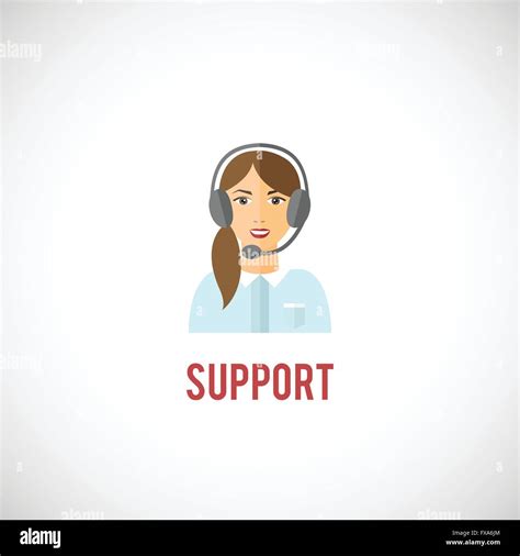 Technical Support Woman Icon Stock Vector Image Art Alamy