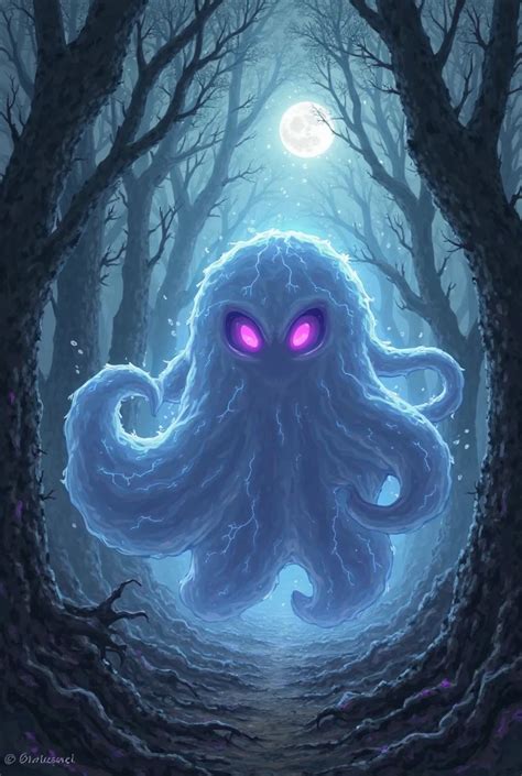 Pokemon Ectoplasma Effrayant Dans Une Font Noir Seaart Ai