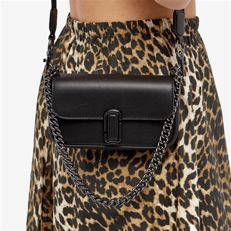 Marc Jacobs The Mini Shoulder Bag Black And Gunmetal End Gb