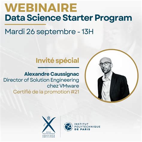 Webinaire 𝗗𝗮𝘁𝗮 𝗦𝗰𝗶𝗲𝗻𝗰𝗲 𝗦𝘁𝗮𝗿𝘁𝗲𝗿 𝗣𝗿𝗼𝗴𝗿𝗮𝗺 📢 Alexandre Caussignac Certifié De La 21ème Promotion