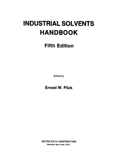 Pdf Industrial Solvent Handbook Dokumen Tips