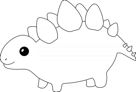 Estegosaurio Para Niños Página Para Colorear Ideal Para Principiantes