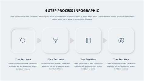 4 Step Input Output Process Template For Powerpoint Slidekit