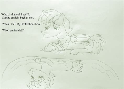 Mlp My Reflection Lineart First Draft By Metroxlr On Deviantart