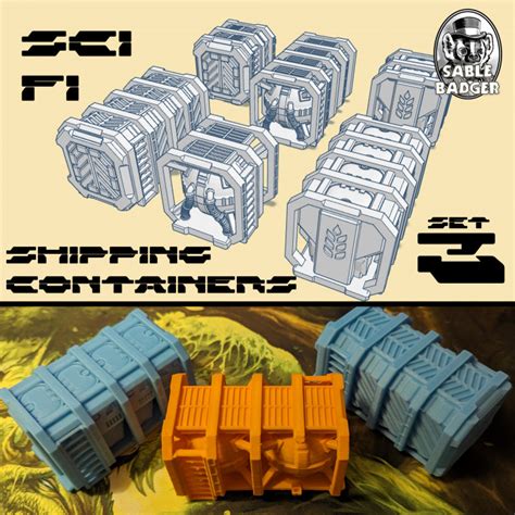 3d Printable Sector 23 Sci Fi Shipping Containers 3 By Brander Roullett