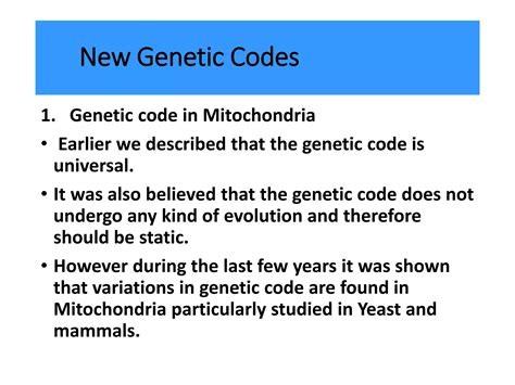 Wobble Hypothesis And New Genetic Code Pptx