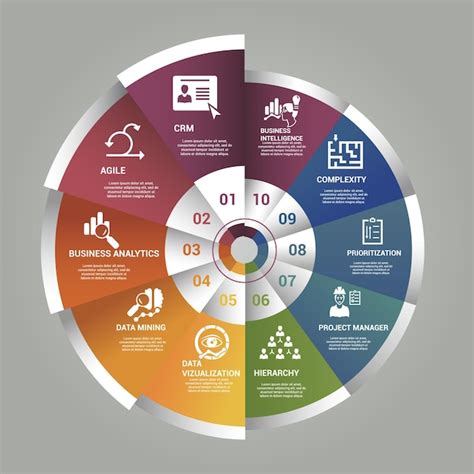 Premium Vector Infographic Business Intelligence Template Icons In