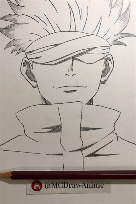 Satguru Gojo Drawing Gojo Drawing No Color Gojo Pictures To Draw
