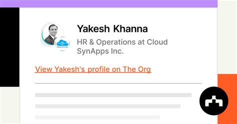 Yakesh Khanna Hr And Operations At Cloud Synapps Inc The Org