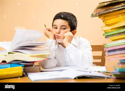 Study Sad Boring Stock Photo Alamy