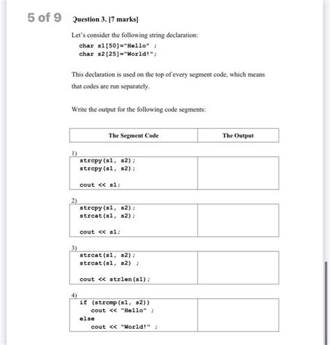 Solved Question 3 7 Marks Lets Consider The Following