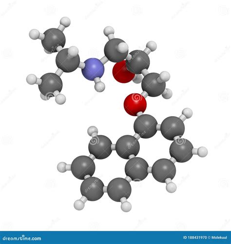 Propranolol Molecule It Is Synthetic Nonselective Beta Blocker Used To Treat For Hypertension