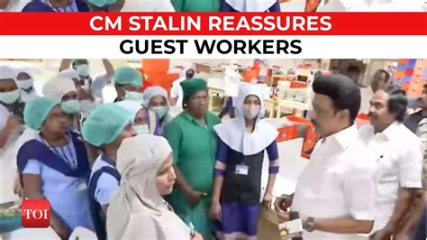 Watch Tamil Nadu Cm Mk Stalin Meets Guests Workers From Bihar Assures