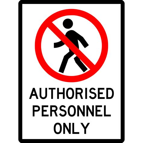 Prohibition Sign Authorised Personnel Only Esafety