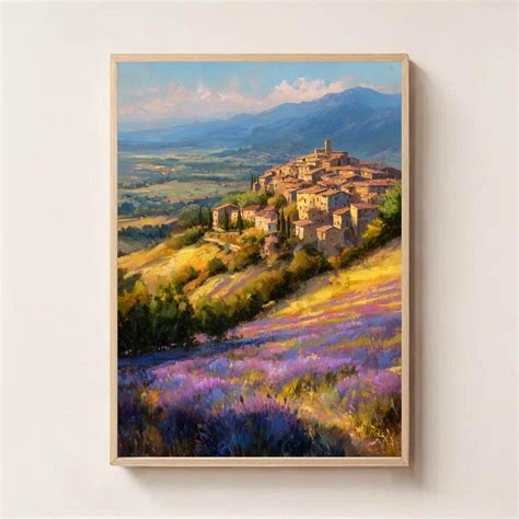 Cortona Hilltop Wall Art Italian Village Landscape Printable