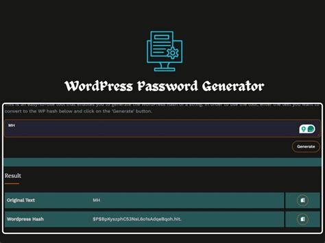 Wordpress Password Generator Create Strong Passwords