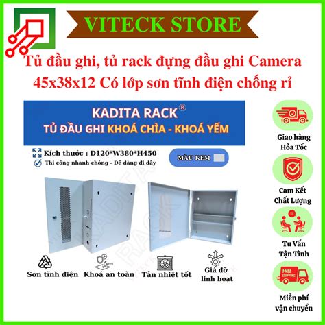 Tủ đầu Ghi Tủ điện Tủ Rack đựng đầu Ghi Camera 45x38x12 Có Khóa Bảo