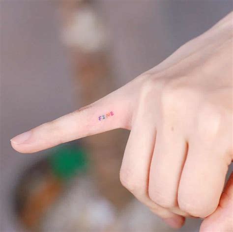 Inner Finger Tattoos Designs
