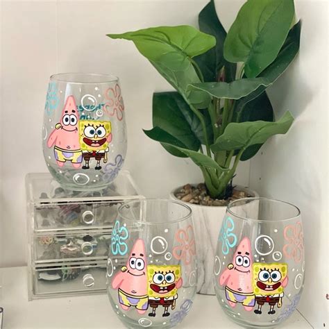Dining Spongebob Wine Glass Set Spongebob Wine Glass Poshmark