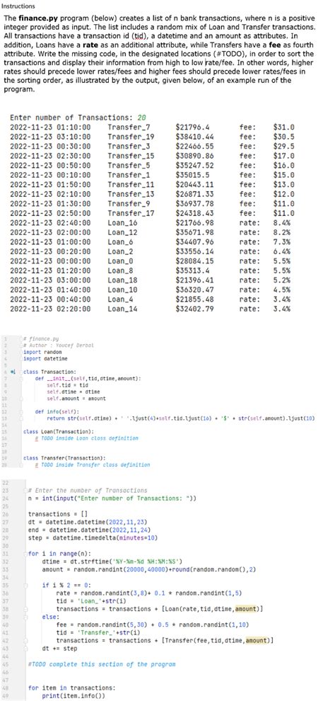 Solved Instructions The Financepy Program Below Creates A