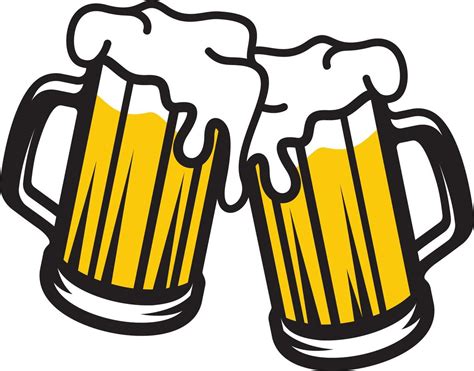 Vector Illustration Of The Beer Mugs Toasting 4607615 Vector Art At Vecteezy