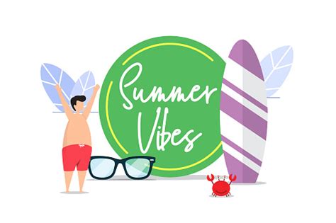 夏季党平面創意插圖載體的圖形 暑假平面插圖載體 向量你好夏季平面插圖為橫幅網站登陸頁向量圖形及更多互聯網圖片 互聯網 你好，夏天