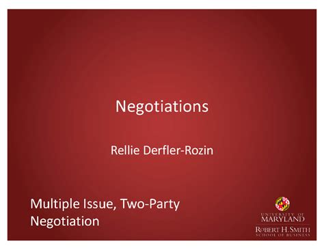 Negotiating Strategies And Techniques For Effective Outcomes Class 3