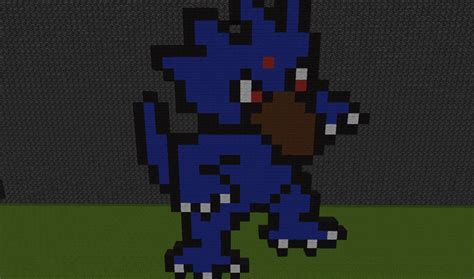 Golduck Pixel Art Minecraft Map