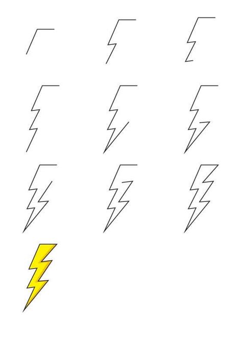 Easy And Beautiful Lightning Bolt Drawing Ideas Drawing Photos