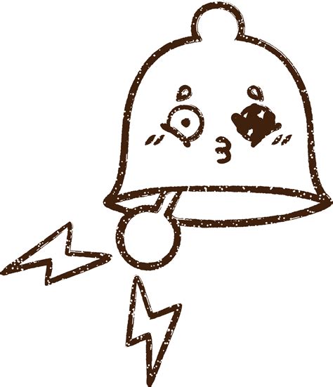 Broken Bell Ringing Charcoal Drawing 12261765 Vector Art At Vecteezy