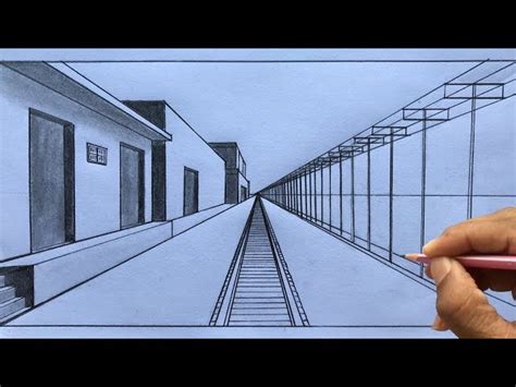 How To Draw Perspective Train Tracks
