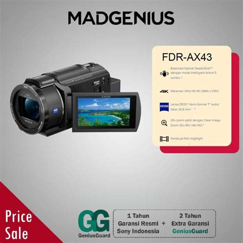 Jual SONY Original FDR-AX43 / FDR AX43 Handycam Sony 4K dgn sensor CMOS ...