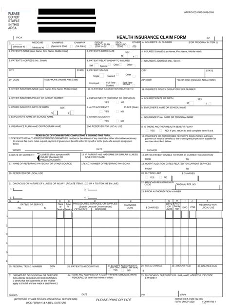 Health Insurance Claim For Workers Compensation Doc Template Pdffiller