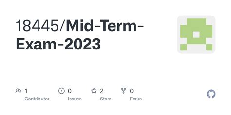 GitHub 18445 Mid Term Exam 2023