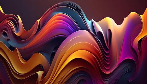Premium Photo 3d Abstract Background Metallic Abstract Wavy Liquid