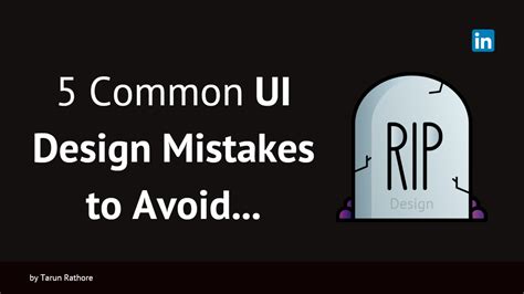 5 Common Ui Design Mistakes To Avoid