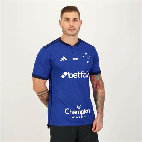 Camisa Adidas Cruzeiro I 2023 Com Patrocínio Futfanatics